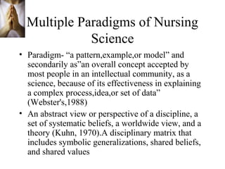 Multiple Paradigms of Nursing Science | PPT