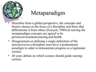Multiple Paradigms of Nursing Science | PPT