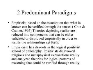 Multiple Paradigms of Nursing Science | PPT