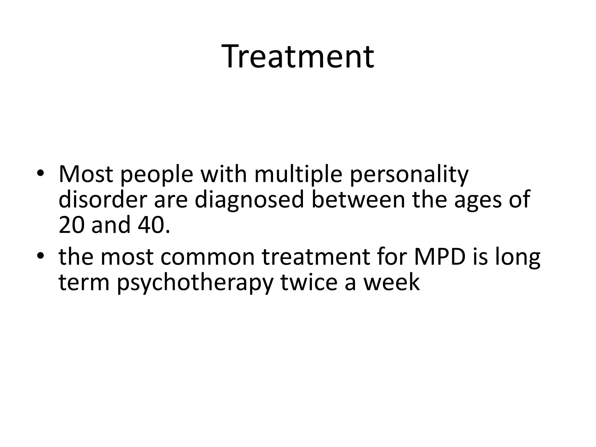 Multiple personality disorder | PPTX