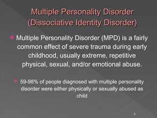 Multiple Personality Disorder Presentation | PPT