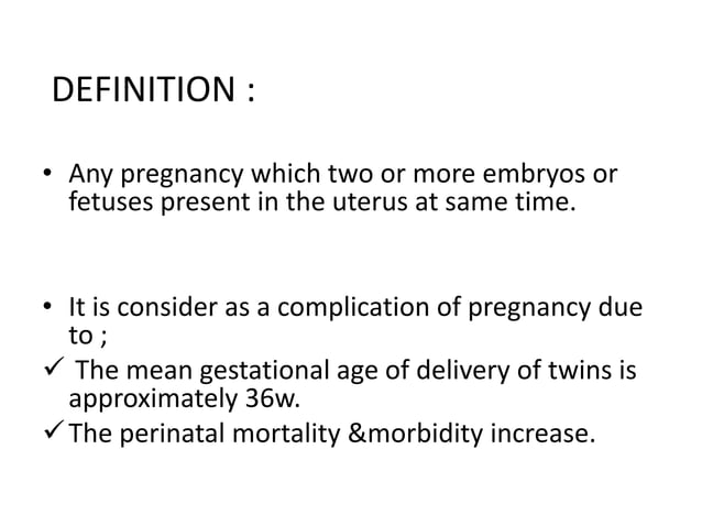 Multiple pregnancies | PPTX