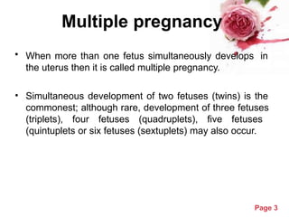 Multiple Pregnancy-managment and diagnosis | PPTX
