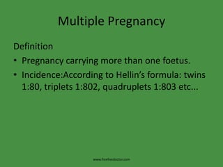 Multiple pregnancy | PPTX