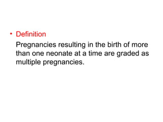 Multiple pregnancy | PPT