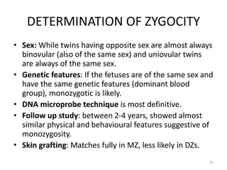 Multiple pregnancy in obstetrics and gynaecology | PPTX