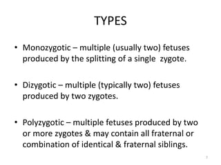 Multiple pregnancy in obstetrics and gynaecology | PPTX