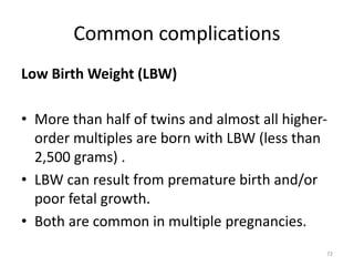 Multiple pregnancy in obstetrics and gynaecology | PPTX