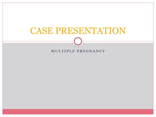 Multiple pregnancy.pptx sbsbbx abbdhxhjj | PPT