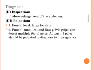 Diagnosis,classification, of Multiple pregnancy.pptx