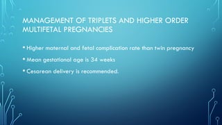 Multiple pregnancy gynecology and obstetrics mbbs ppt | PPTX