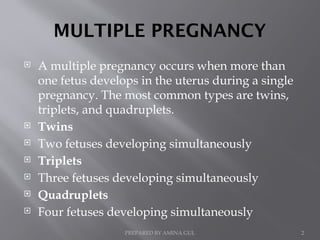 MULTIPLE PREGNANCY obstetrics and gynecology | PPTX
