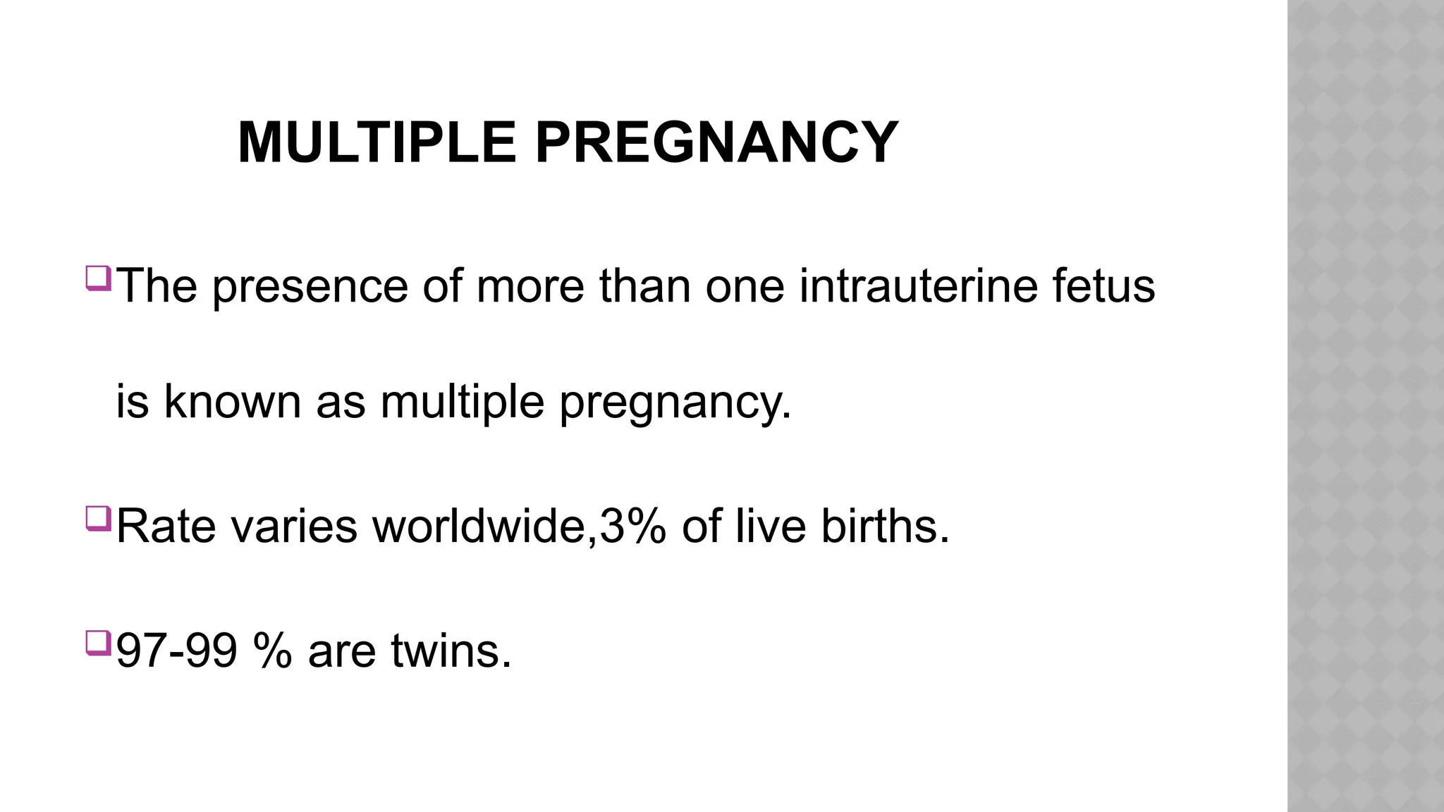 Multiple pregnancy (2).pptx Obstetrics and Gynaecology | PPTX