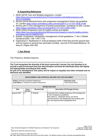 Multiple Pregnancy and Intrapartum of Twin Pregnancy Antenatal ...