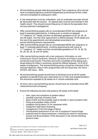 Multiple Pregnancy and Intrapartum of Twin Pregnancy Antenatal ...