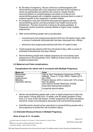 Multiple Pregnancy and Intrapartum of Twin Pregnancy Antenatal ...