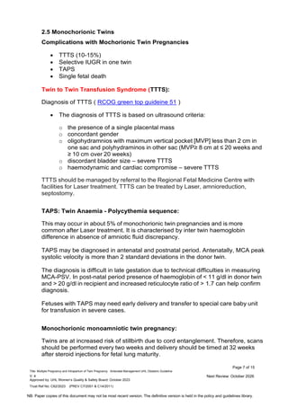 Multiple Pregnancy and Intrapartum of Twin Pregnancy Antenatal ...