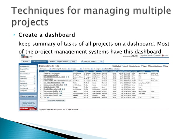 Multiple project's management in service industry | PPT | Business ...