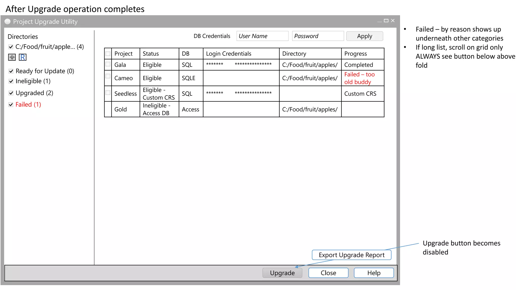 Multiple project upgrade ui | PPT