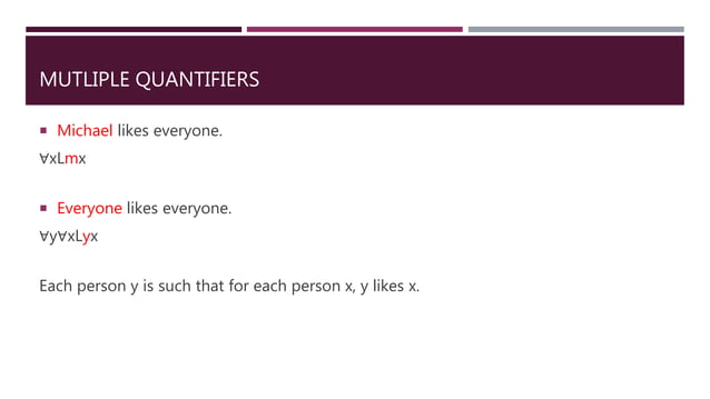Multiple quantifiers | PPT