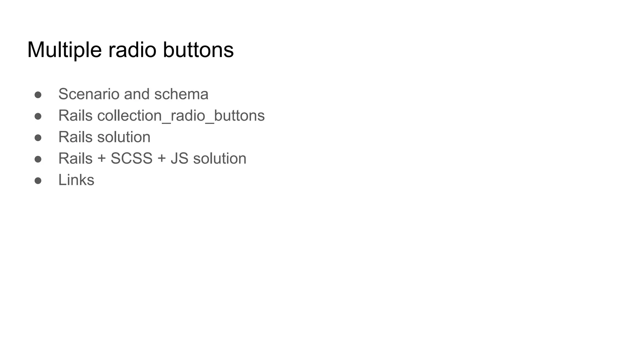 Multiple radio buttons | PDF