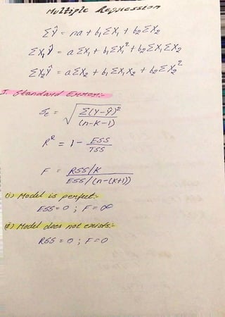 Formulas of Multiple regression | PDF