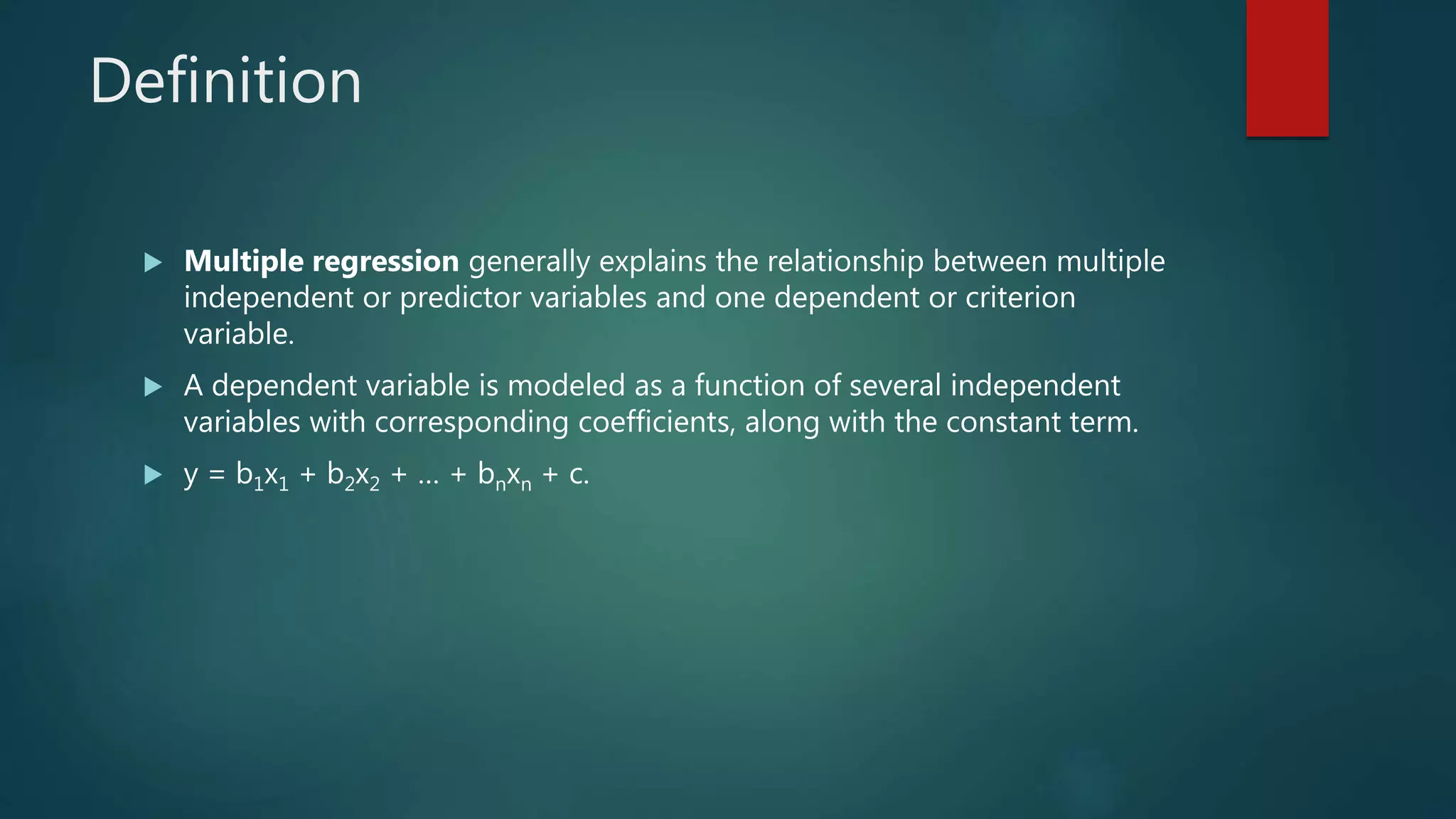 Multiple regression in R | PPT