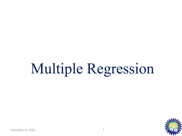 Multiple Regression.pptx................. | PPT