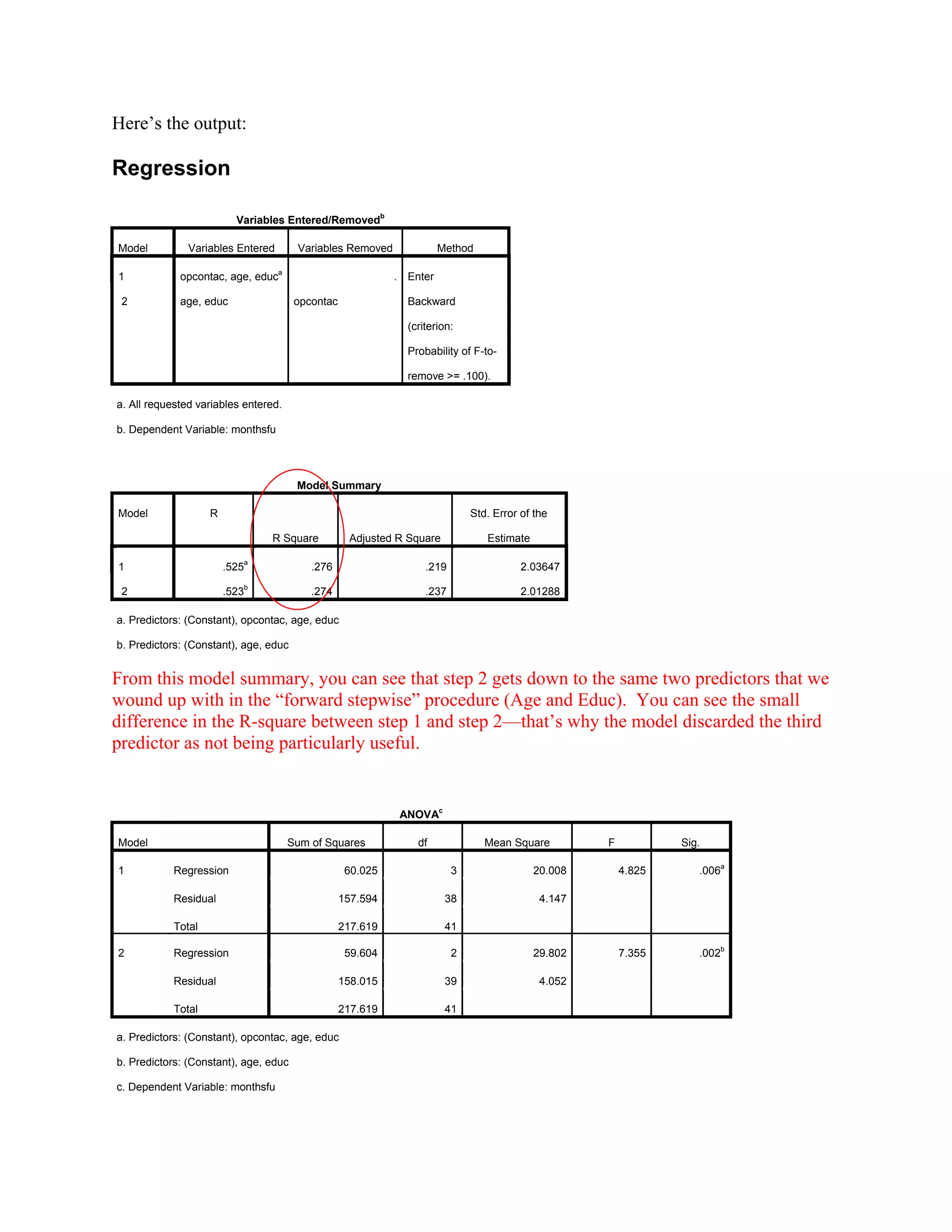 Multiple regression in spss | PDF