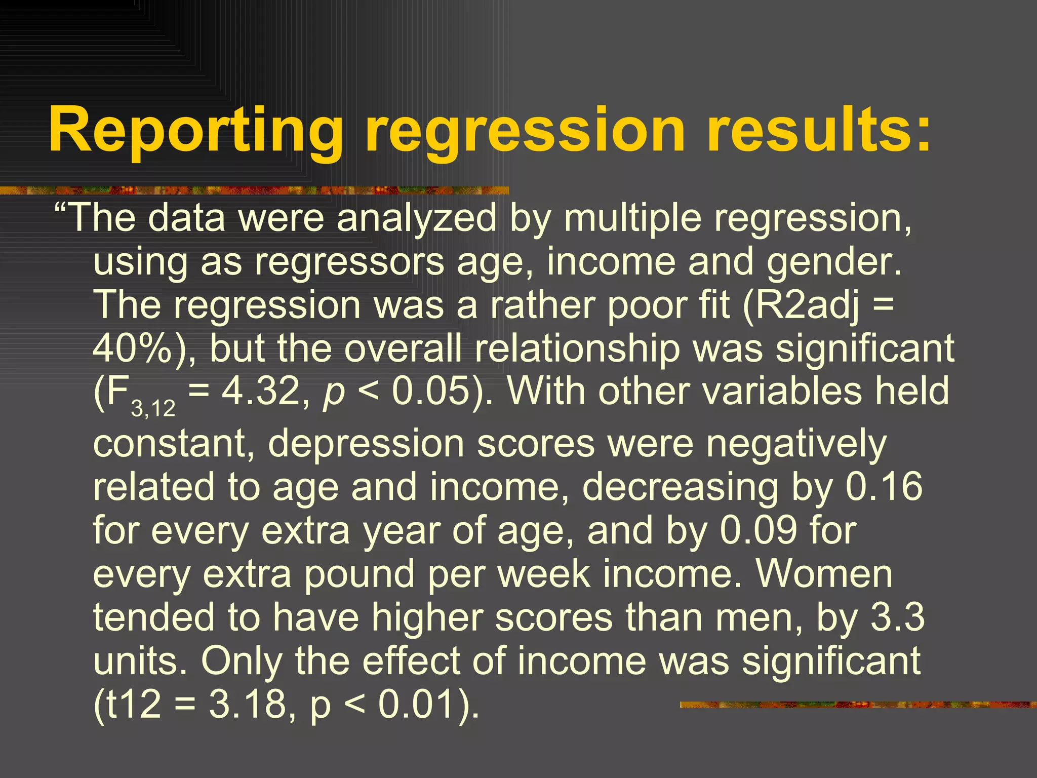 Multiple regression presentation | PPT