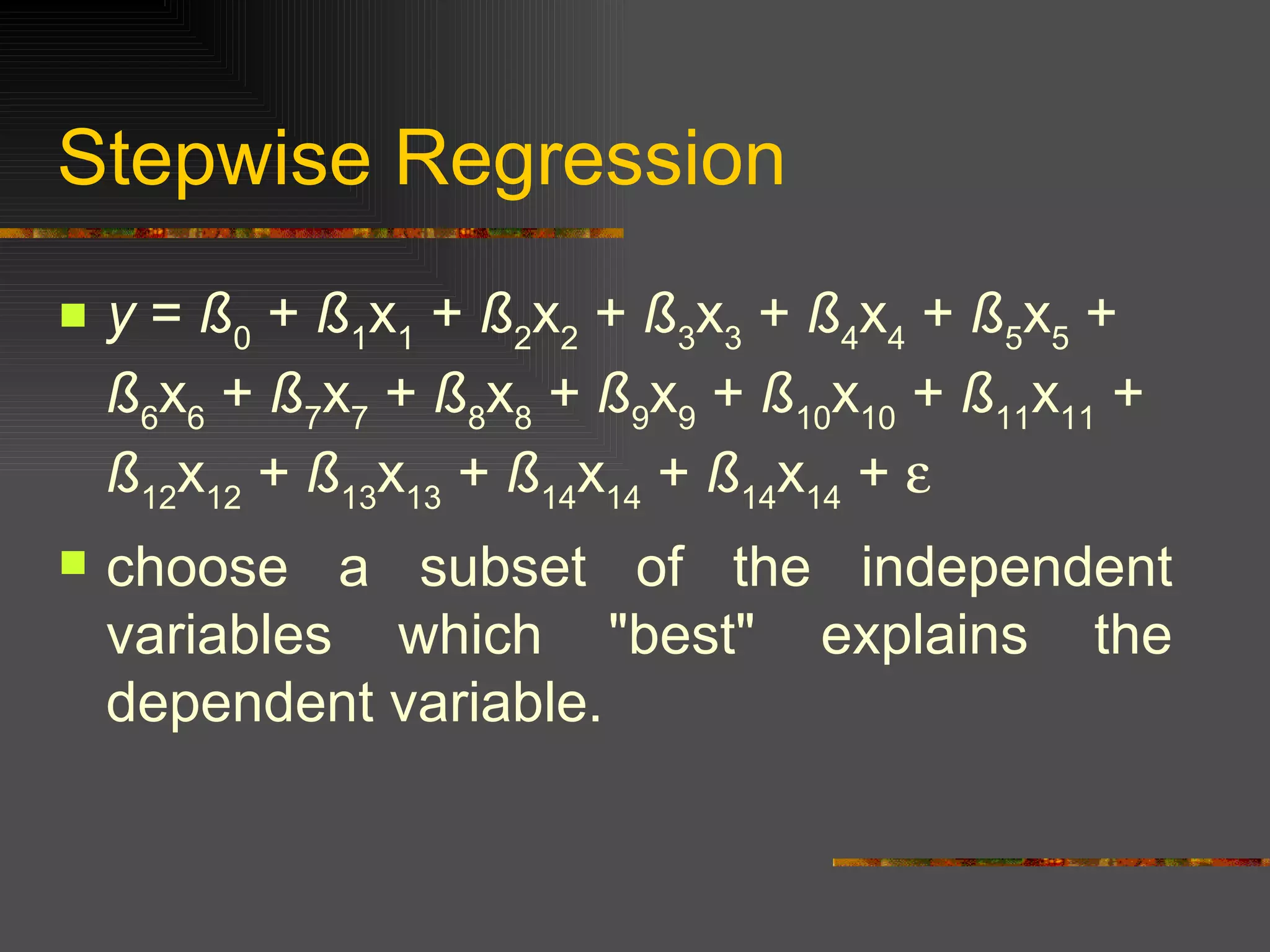 Multiple regression presentation | PPT