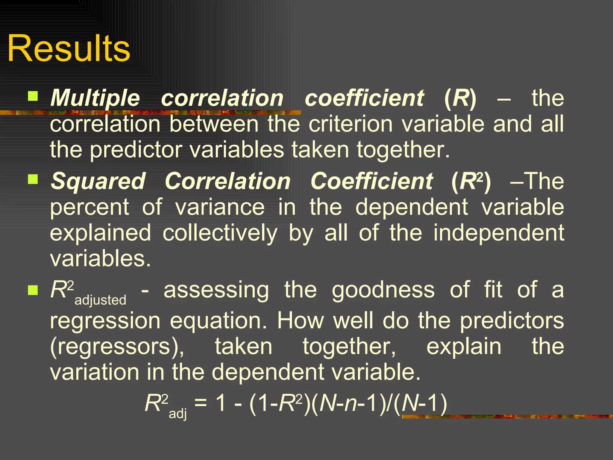 Multiple regression presentation | PPT