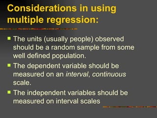 Multiple regression presentation | PPT
