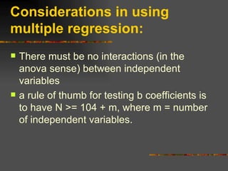 Multiple regression presentation | PPT