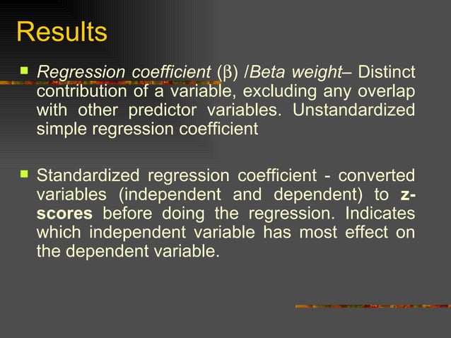 Multiple regression presentation | PPT | Science
