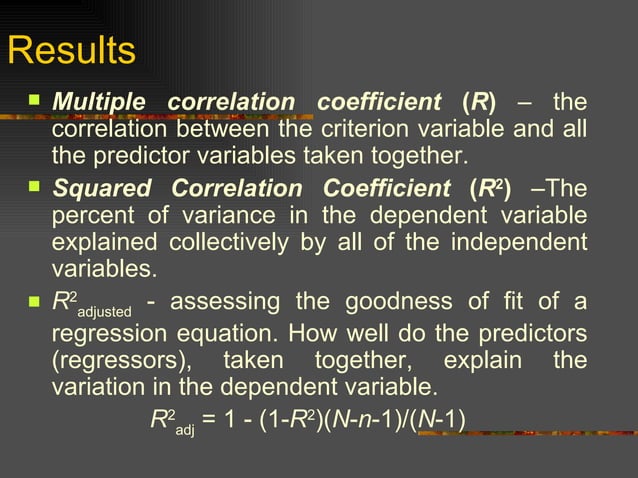 Multiple regression presentation | PPT | Science