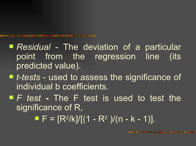 Multiple Regression Presentation Ppt Science