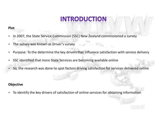 Multiple regression to findout drivers of online satisfaction | PPT