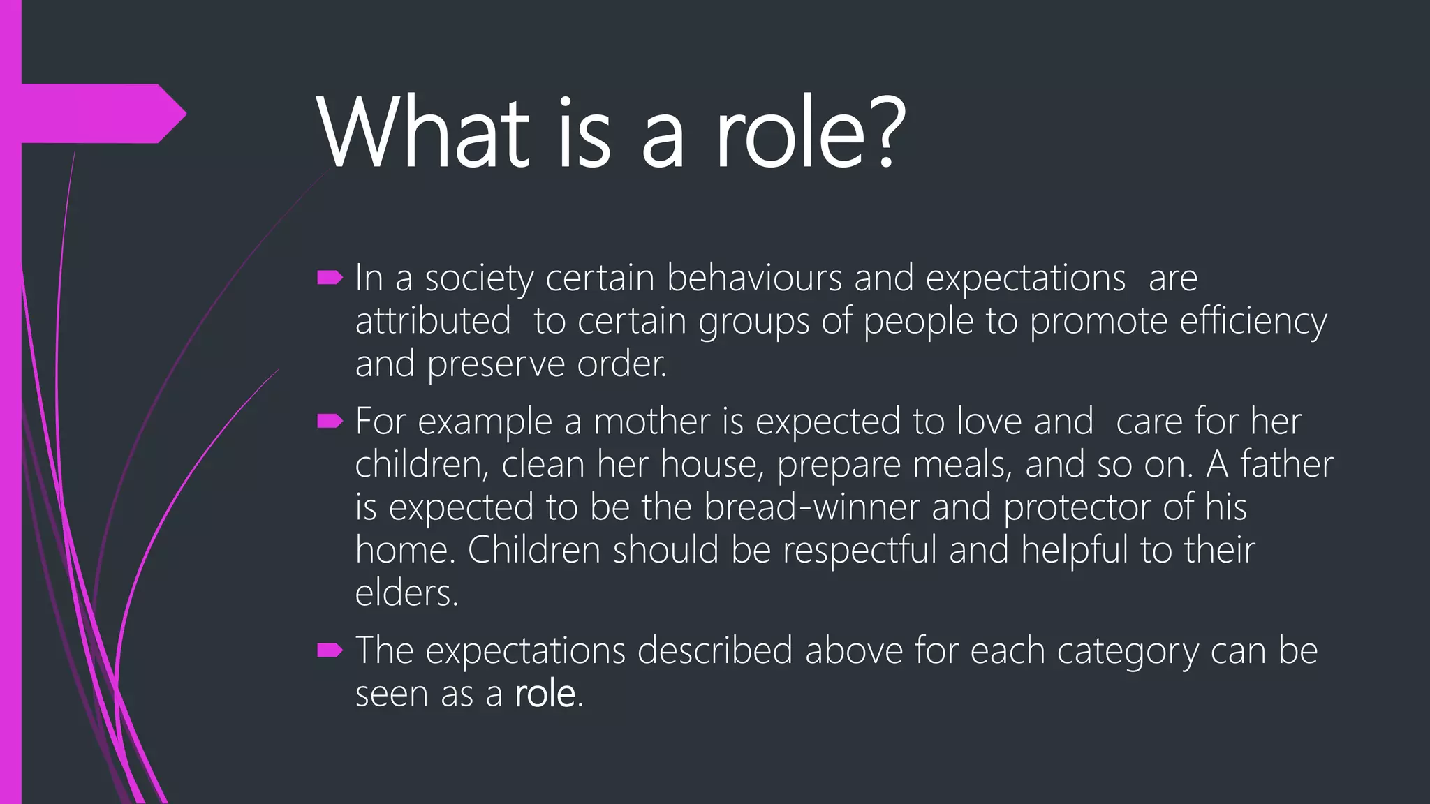 Multiple roles of an individual- Patricia Claxton | PPT