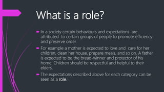 Multiple roles of an individual- Patricia Claxton | PPT