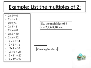 Multiples and Factors | PPTX