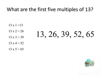 Multiples and Factors | PPTX
