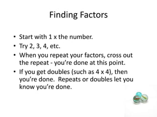 Multiples and Factors | PPTX