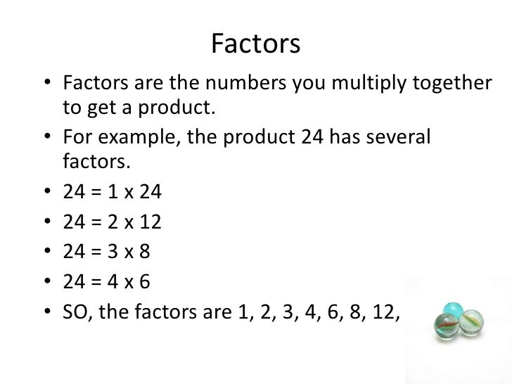 Multiples and Factors