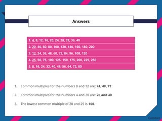 Multiples and factors,what you need to learn | PPTX