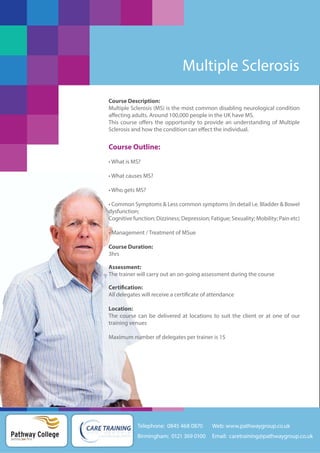 Multiple Sclerosis (MS) Training Courses | PDF