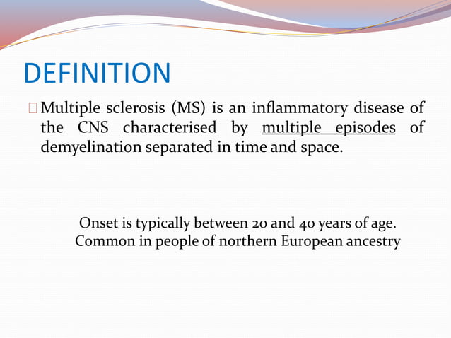 Multiple sclerosis | PPT