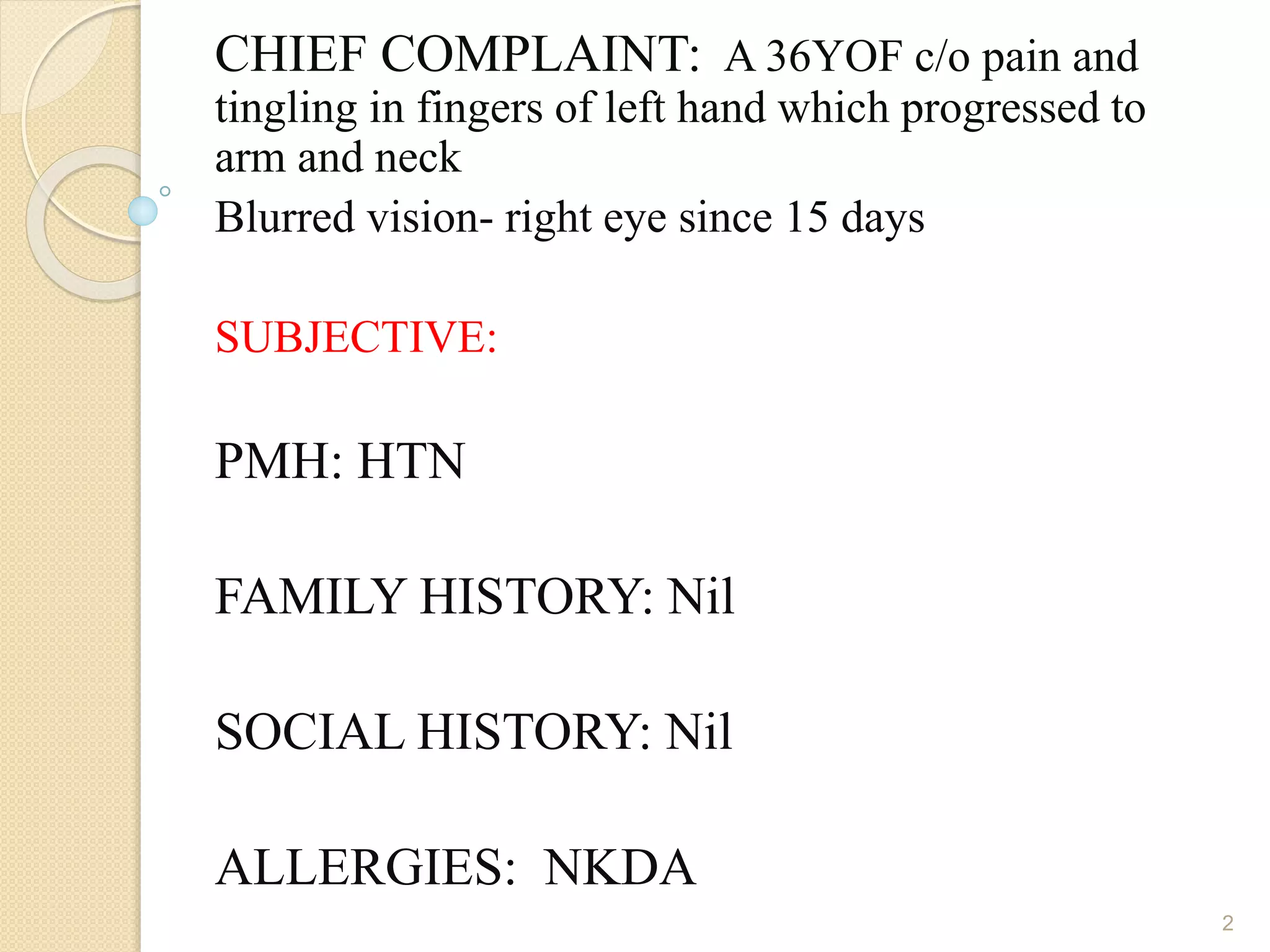 Multiple sclerosis CASE PRESENTATION | PPTX
