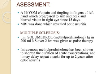 Multiple sclerosis CASE PRESENTATION | PPTX