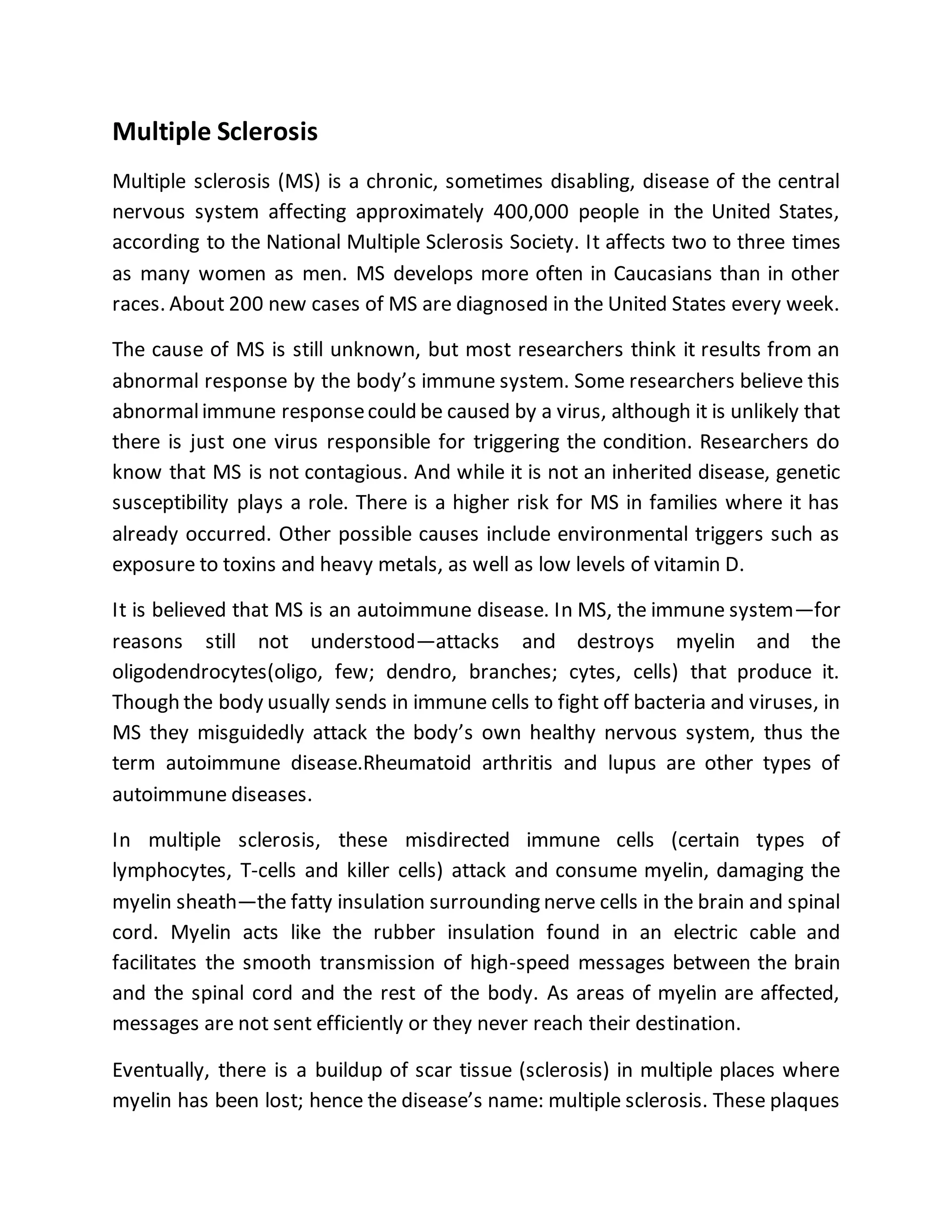 Multiple sclerosis | PDF